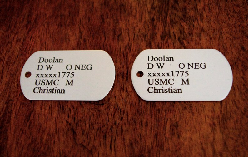 Dog Tags Silver Anodized Aluminum | Etsy