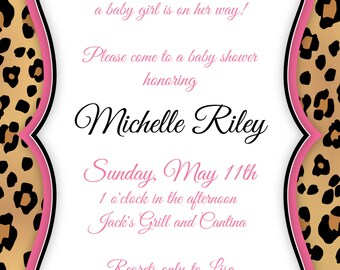 Cheetah Printable Invitation - Etsy