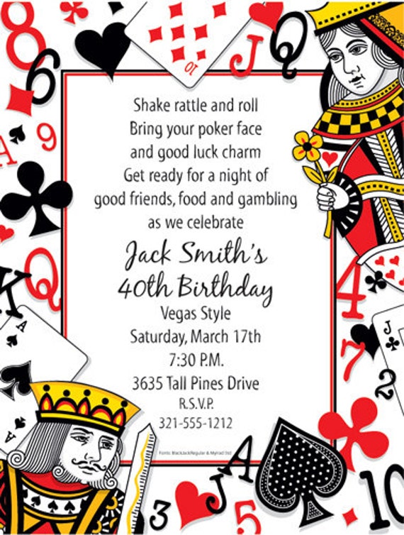 Playing Card Invitation