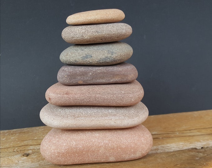 Natural Beach Stone Stack triangular Sea Stones zen Stones beach Stone ...