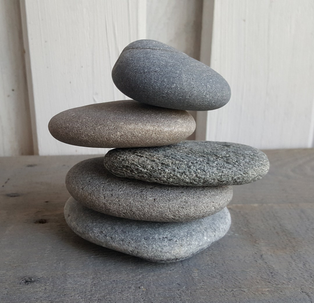 Natural Beach Stone Stack -beautiful Sea Stones -zen Stones -beach ...