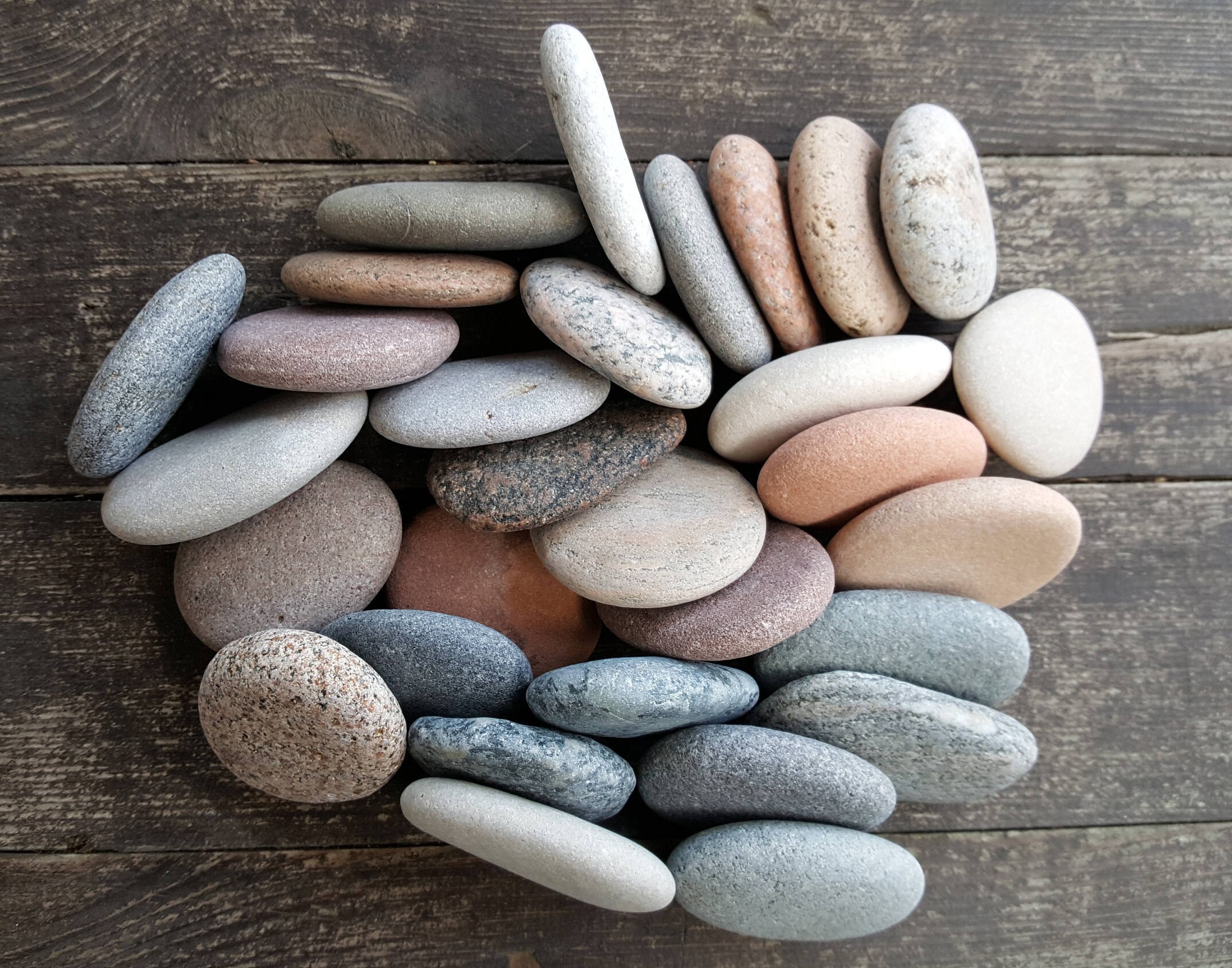 30 Large Flatt Beach Rocks flat Sea Stones wedding Stones - Etsy