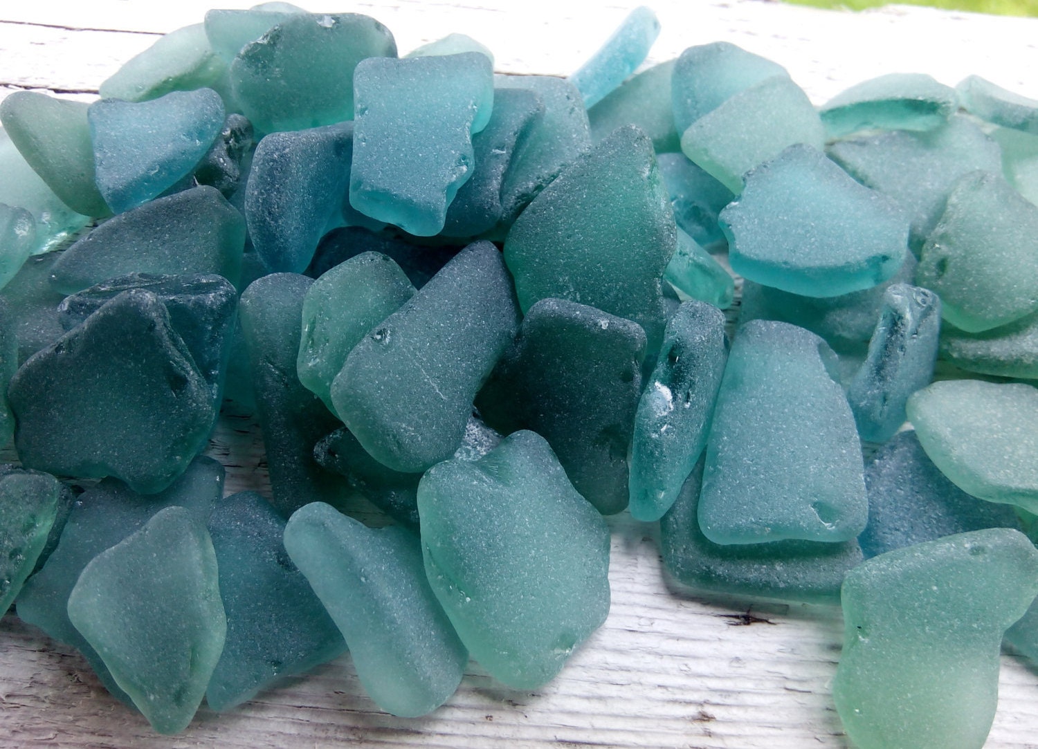 Teal Color Genuine Sea Glass bulk Lot for Crafts eco - Etsy