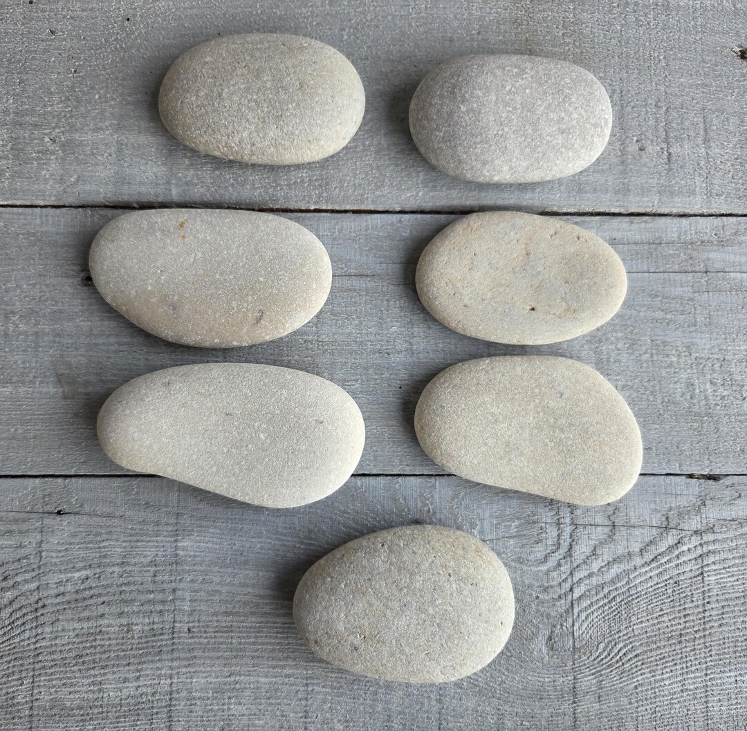 7 Extra Large Sea Stones- Beach Stones -2.99"-3.70"large Sea Rocks ...