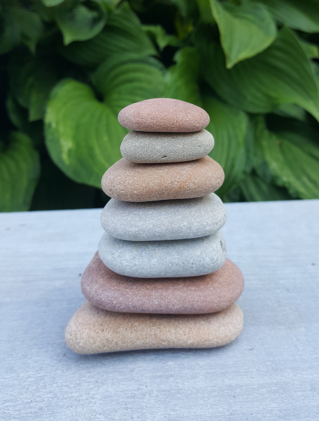 Natural Beach Stone Stack triangular Sea Stones zen Stones - Etsy
