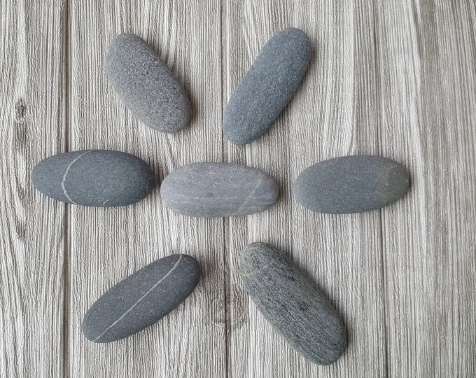 20 Extra Large Sea Stones -light Grey Beach Stones -wedding Guest Book ...