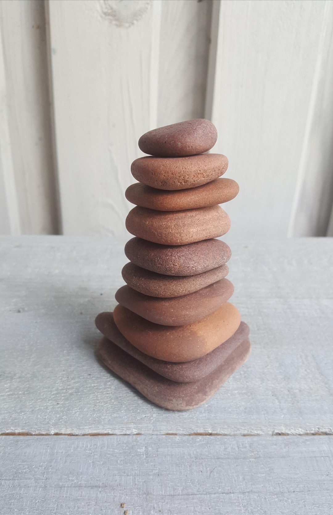 Natural Beach Stone Stack -triangular Sea Stones -zen Stones -beach ...