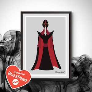 Disney Villain Jafar Poster/print - Minimalist Aladdin Poster Art Decor ...