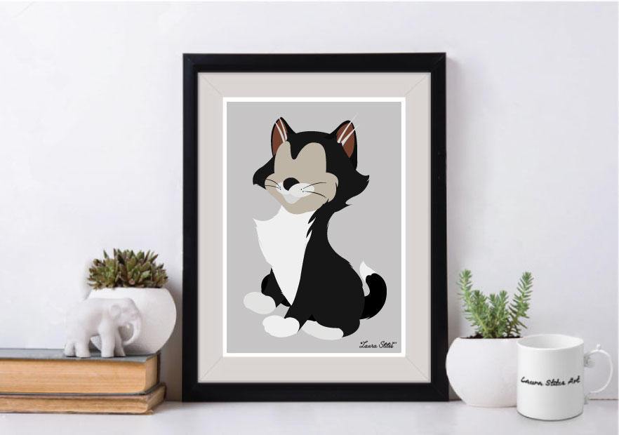 Disney Cat Figaro Poster/Print cats disney cat figaro | Etsy
