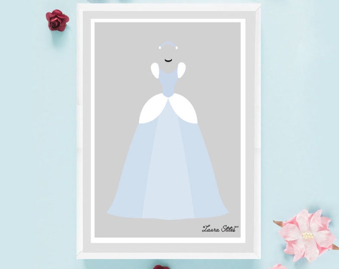 Disney's Cinderella Poster/print - Minimalist Cinderella Cinderelli ...