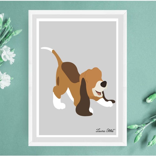 Disney Dog Copper Poster/print Dogs Disney Copper Fox and - Etsy