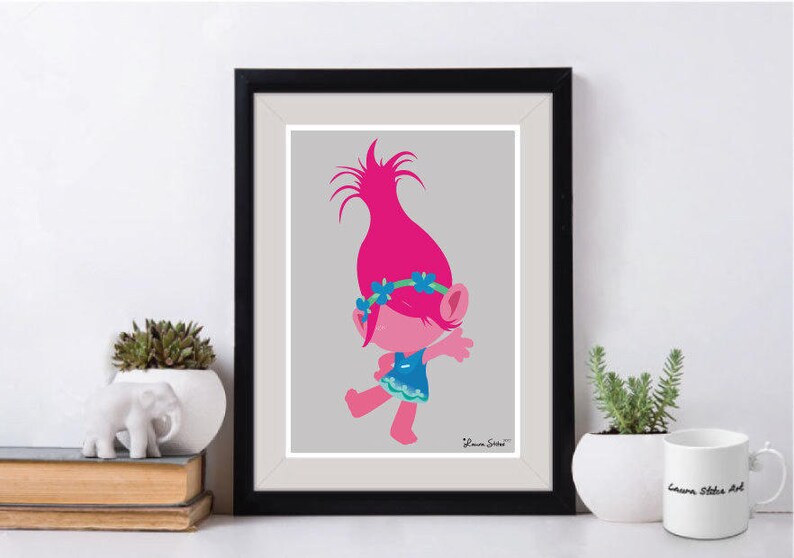 Trolls Poppy Poster Print Trolls Princess Poppy Kids Wall - Etsy