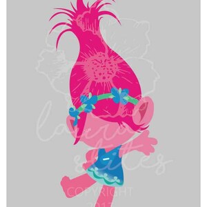 Trolls Poppy Poster Print trolls princess poppy kids wall | Etsy