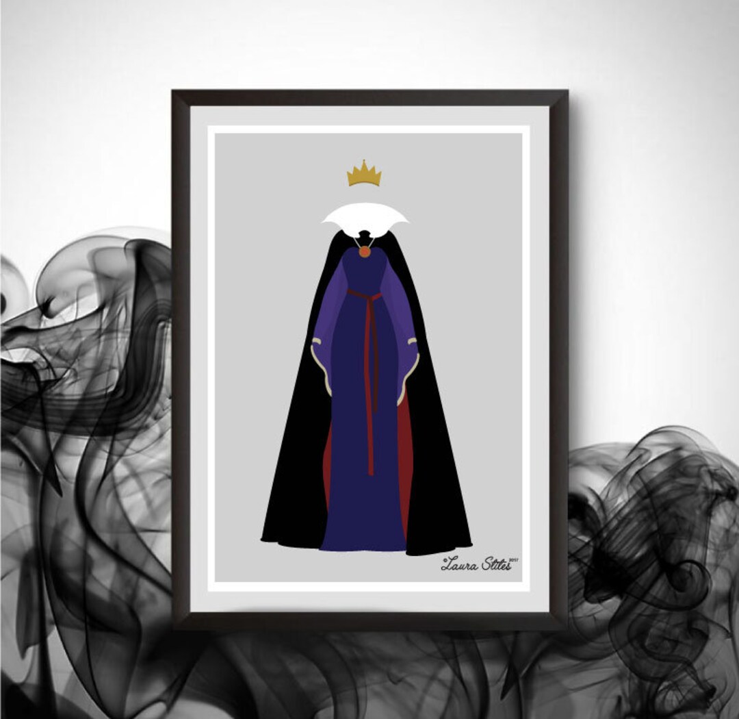 Disney Villain the Evil Queen Poster/print - Minimalist Snow White Evil ...