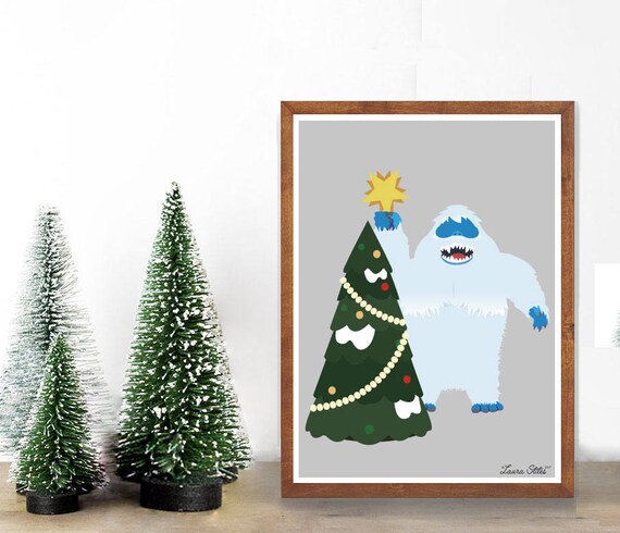 Bumble Poster/Print minimalist bumble yeti snow monster | Etsy