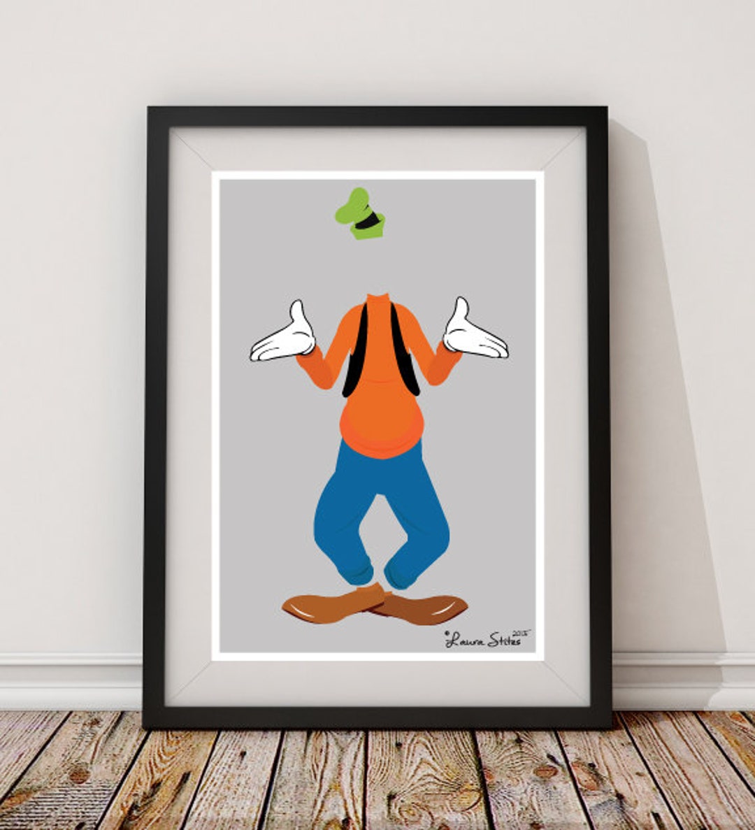 Disney's Goofy Poster/print - Minimalist Goofy Mickey Funny Poster Art ...