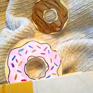 Donut Bookmark Watercolor Bookmark Handpainted Handmade - Etsy
