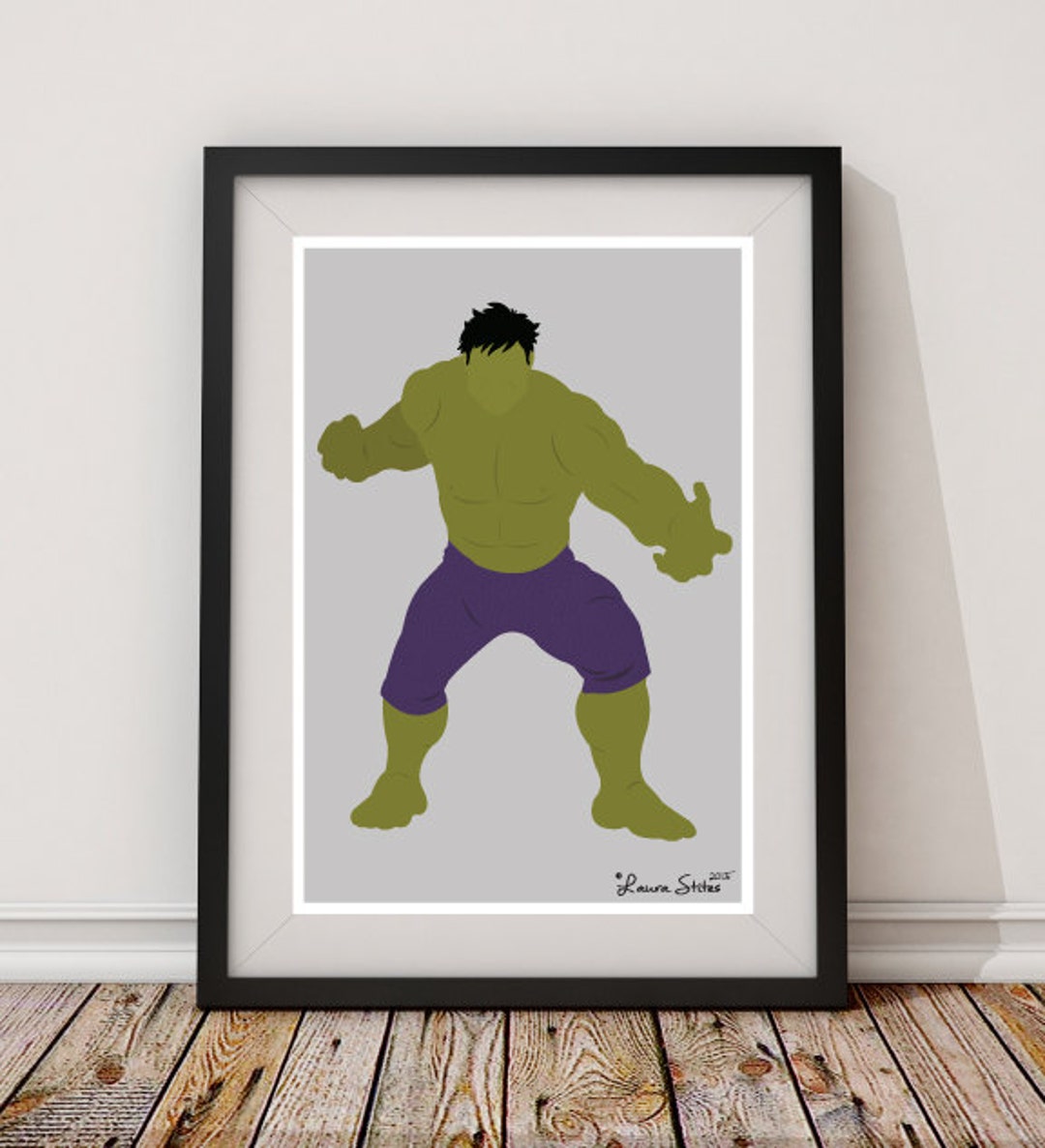 Hulk Character Poster/print Minimalist Hulk Superhero Hulk Bruce Strong ...