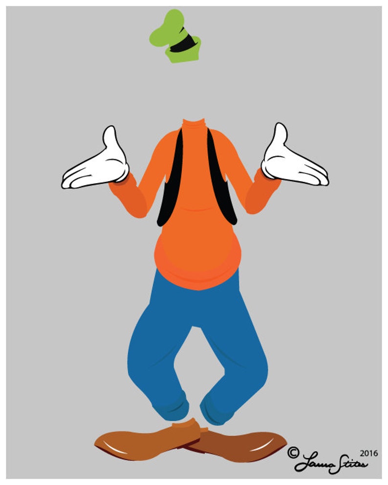 Disney's Goofy Poster/Print minimalist goofy mickey | Etsy