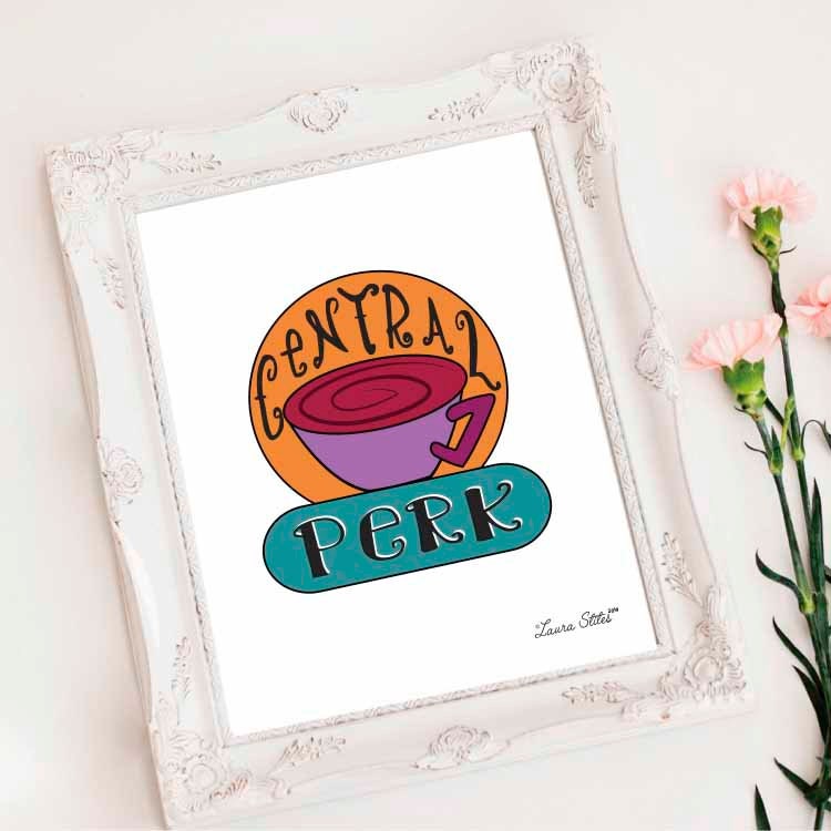 Central Perk Door Logo Poster/Print minimalist tv friends | Etsy