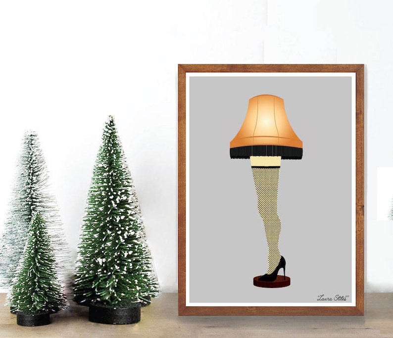 A Christmas Story Leg Lamp Poster/Print minimalist Christmas | Etsy