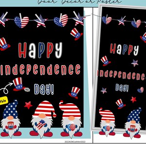 July 4th Gnomes Independence Day Bulletin Board, Door Decor, Patriots ...
