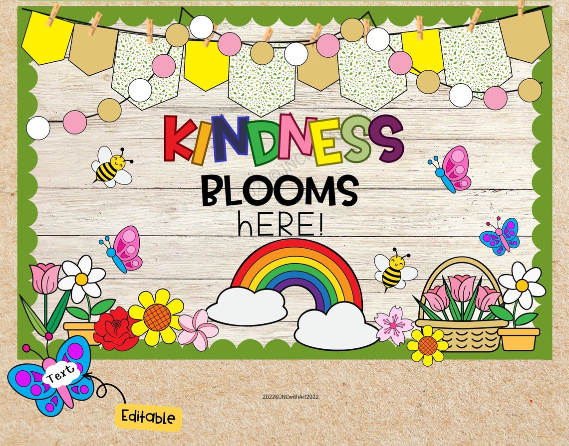 Spring Bulletin Board Kitkindness Bulletin Boardin Our Spring Eraclass ...