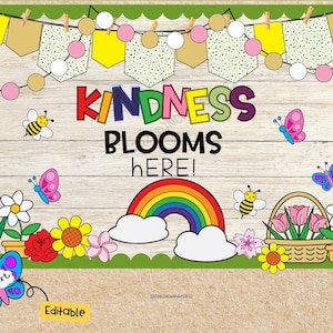 Spring Bulletin Board Kit|kindness Bulletin Board|in Our Spring Era ...