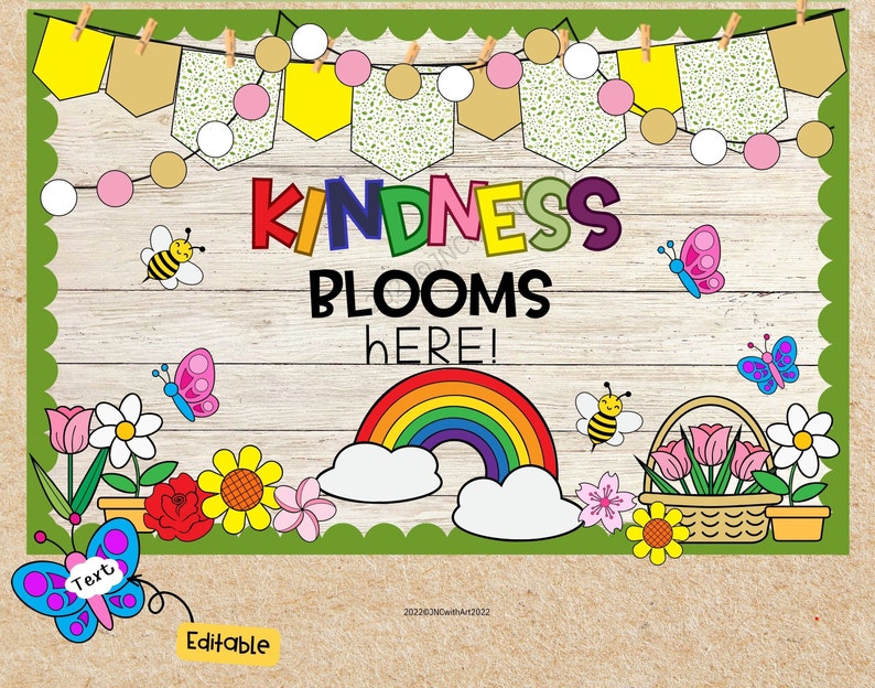 Spring Bulletin Board Kitkindness Bulletin Boardin Our Spring Eraclass ...