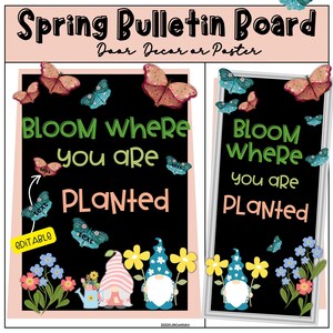 Spring Bulletin Board Kit Classroom Door Decor Editable - Etsy
