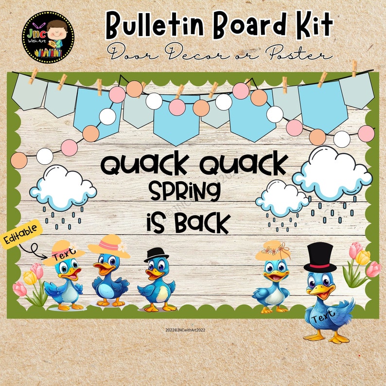 Ducks Spring Bulletin Board Kit | Classroom Door Decor| Printable ...