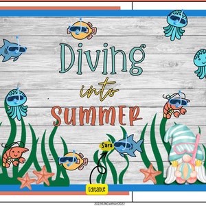 Diving Into Summer Bulletin Boards for School Ocean Door - Etsy