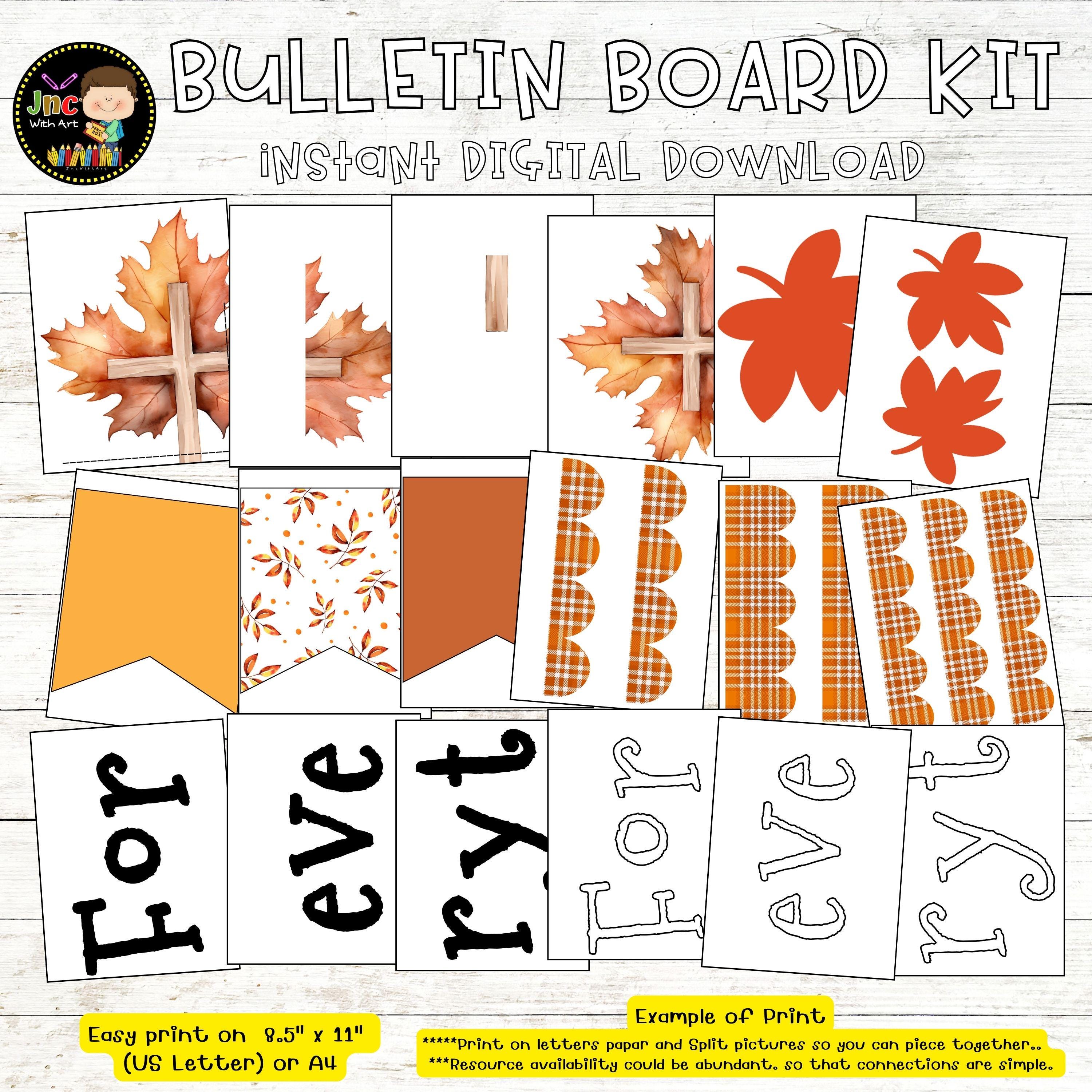 Fall Christian Bulletin Board Thanksgiving Church Religious Editable - Etsy