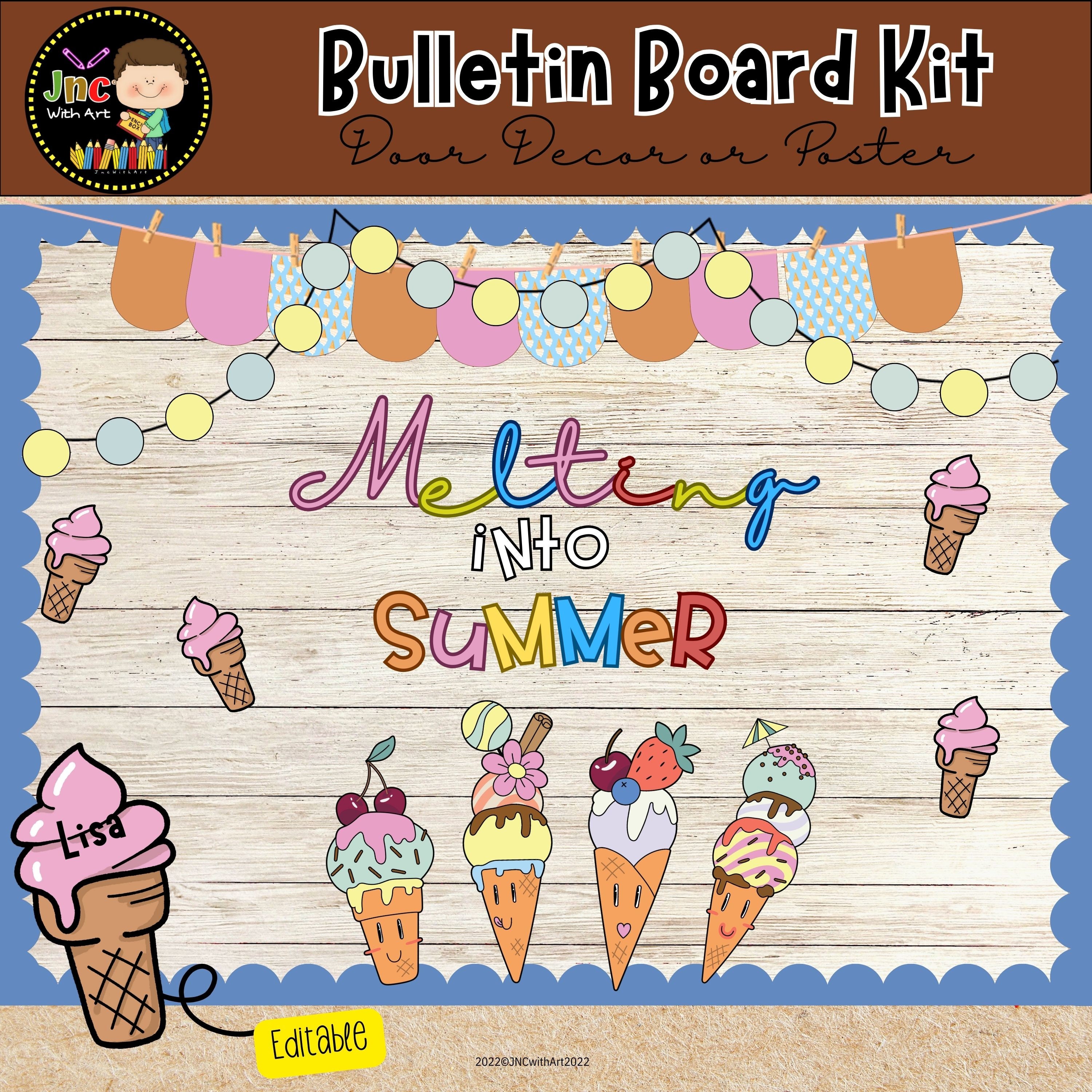 Sweet Summertime Bulletin Board Kit Ice Pop Classroom Door Decor ...