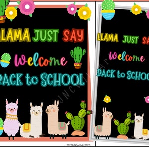 Llama Bulletin Board Kit, Summer Back to School, Door Decoration ...