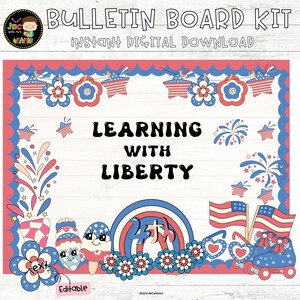 Stars and Stripes Bulletin Board Kit | Patriotic Classroom Decor | 4th ...