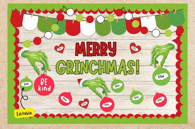 Christmas Kindness Bulletin Board Kit, Door Decoration, Christmas ...