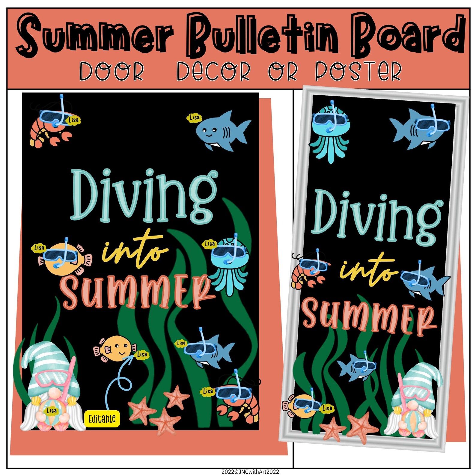Diving Into Summer Bulletin Boards for School Ocean Classroom Door ...
