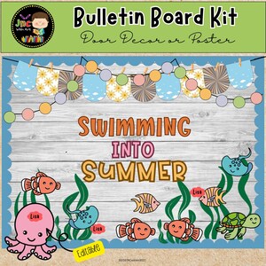 Welcome to A'FIN'TASTIC Summer Bulletin Boards Kit, Door Decoration ...