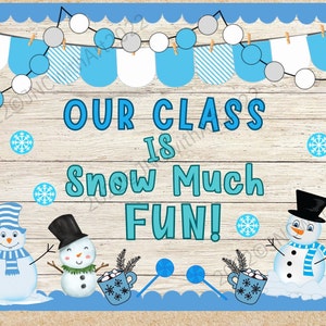 Winter Snowman Bulletin Board Idea Door Decor Printable Decomber ...