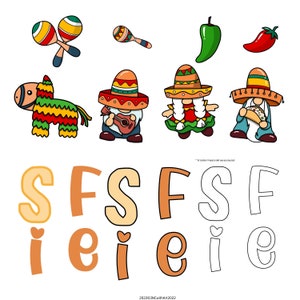 Fiesta Cinco De Mayo Bulletin Board Kit Spring Mexican Party Door Decor ...