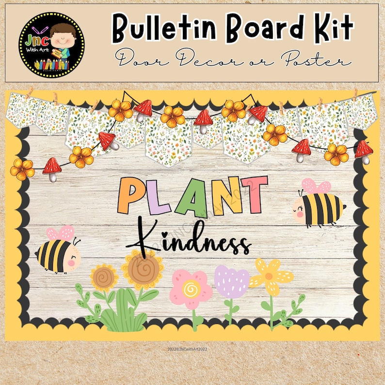 Spring Bulletin Board Kit, Classroom Door Decor, Kindness Theme ...