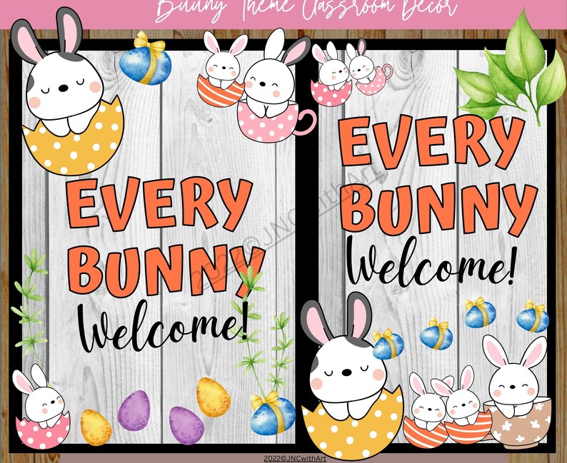 Easter Bulletin Board Ideas Spring Door Decorations Editable - Etsy