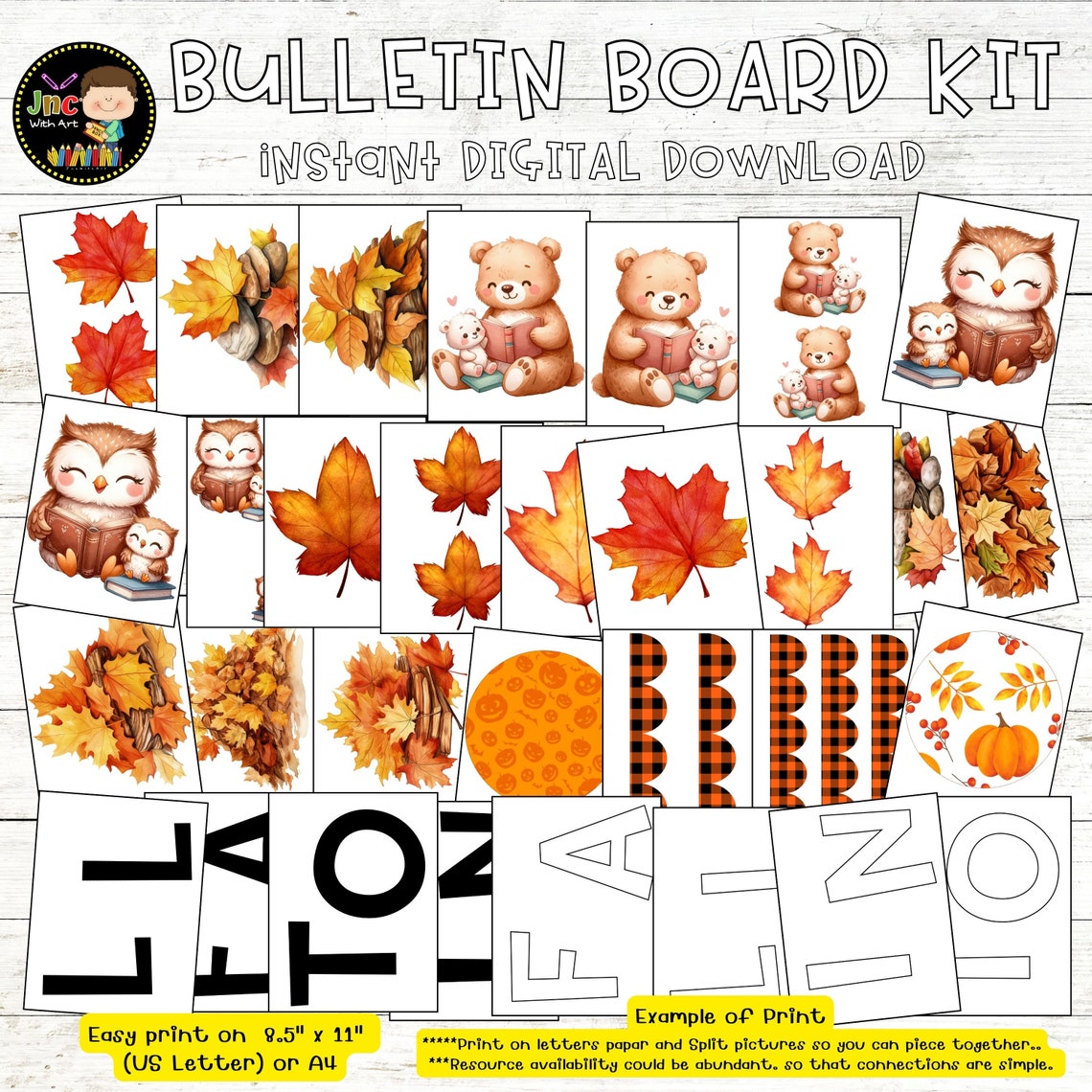 Reading Thanksgiving Bulletin Board Kit Fall Library Autumn Books ...