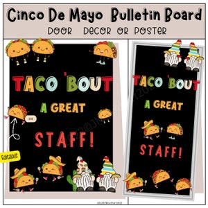TACO 'bout a Great Staff Bulletin Board Ideas Door Decoration Kit ...