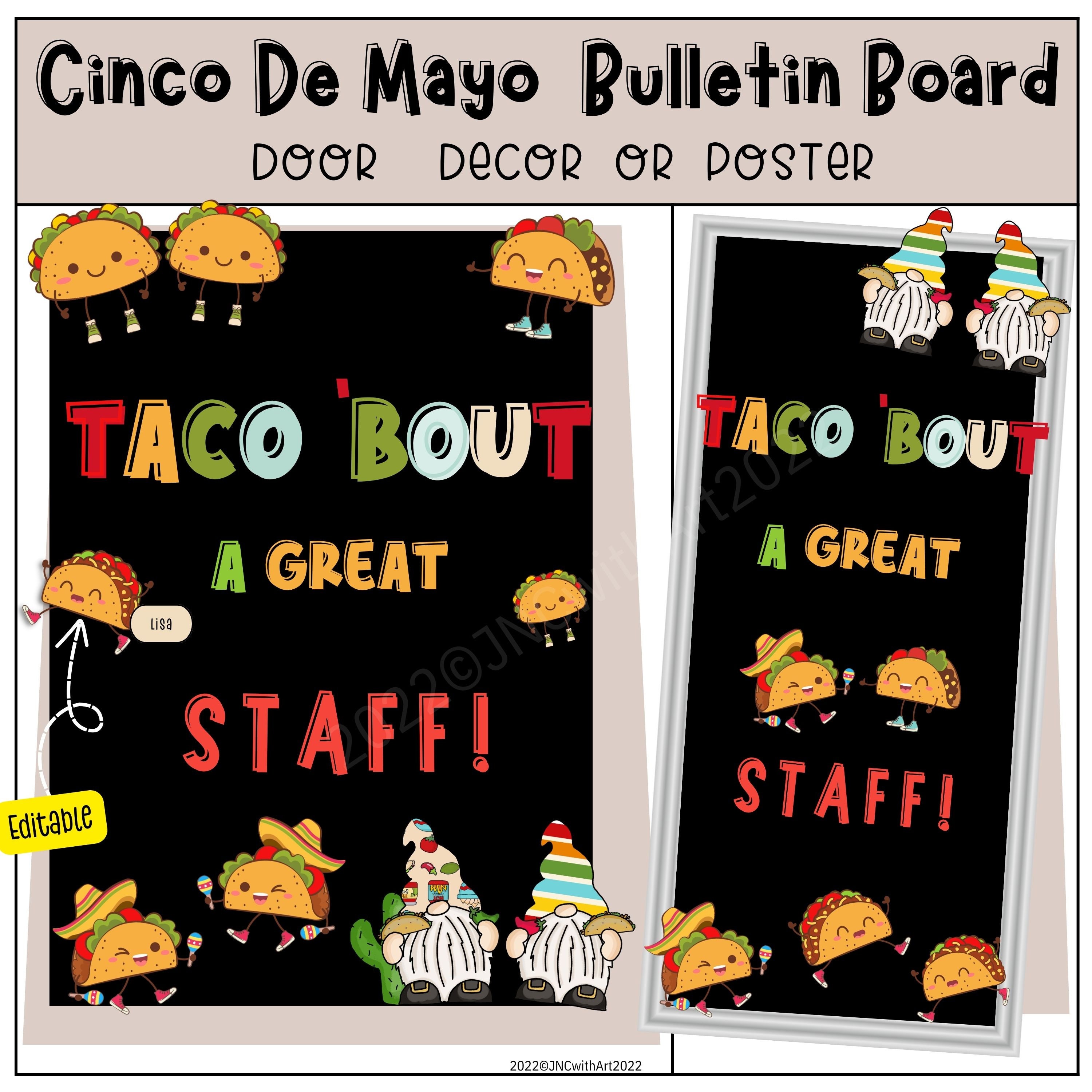 TACO 'bout a Great Staff Bulletin Board Ideas Door Decoration Kit ...