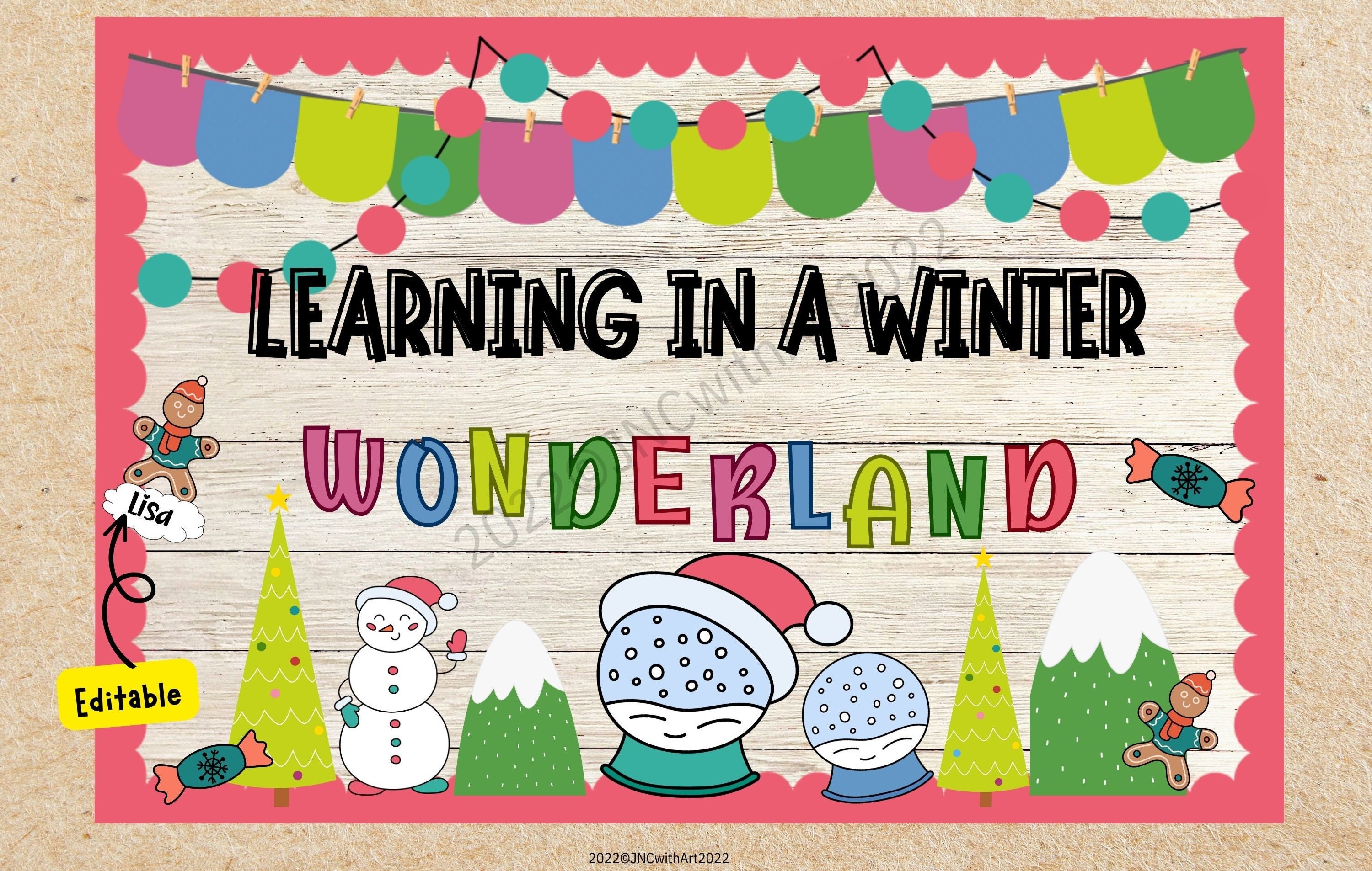 Winter Snow Globe Bulletin Board Ideas Door Decoration - Etsy