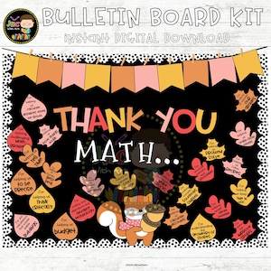 Thanksgiving Math Bulletin Board Kit: Classroom Fall Decor (digital ...