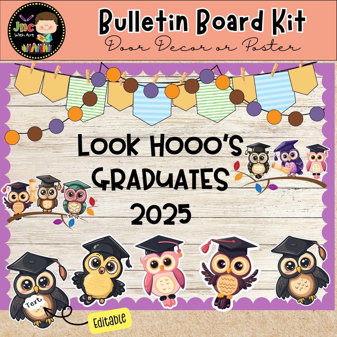 Graduating Bulletin Board Kit|end of Year Graduation 2025 | Classroom ...