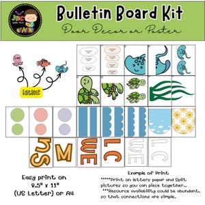 Welcome to A'FIN'TASTIC Summer Bulletin Boards Kit, Door Decoration ...
